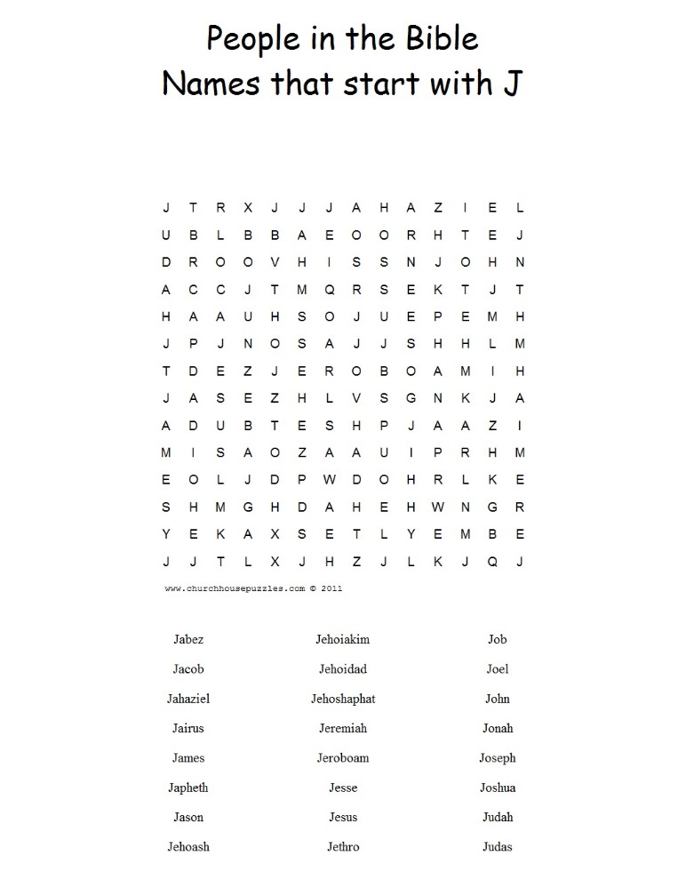 Names That Start With J Word Search Puzzle Names That Start With J Word Search Puzzle